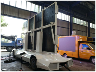 2 Axle Foldable BPW Suspension Mobile Transformable Stage Semi Trailer ...