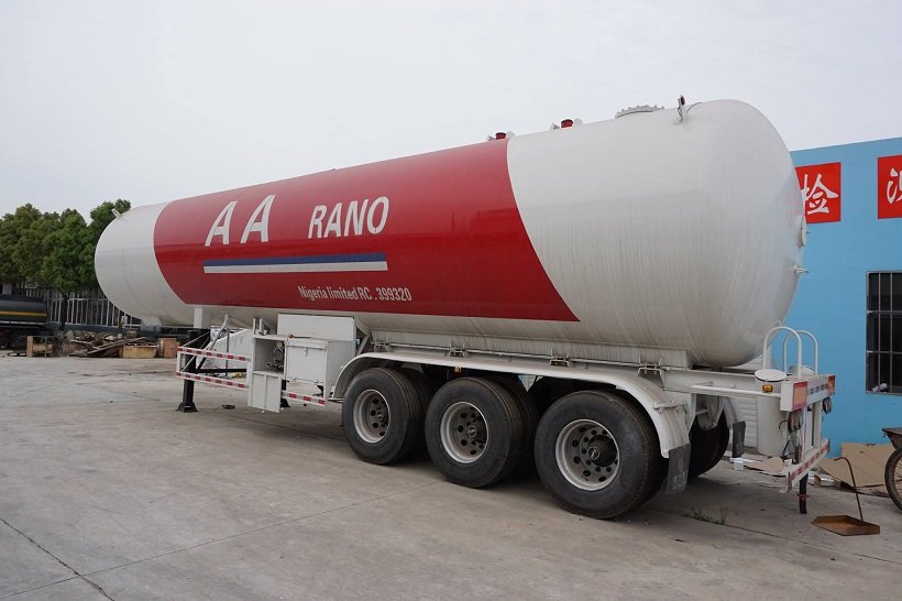 3 Axles 59.52CBM 59520Liters 30MT 30Tons LPG Gas Tanker Trailer from ...